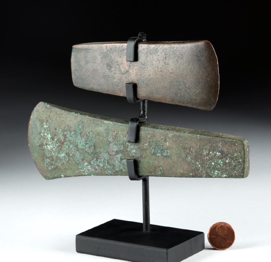 Lot of 2 Mixtec Copper Axe Blades