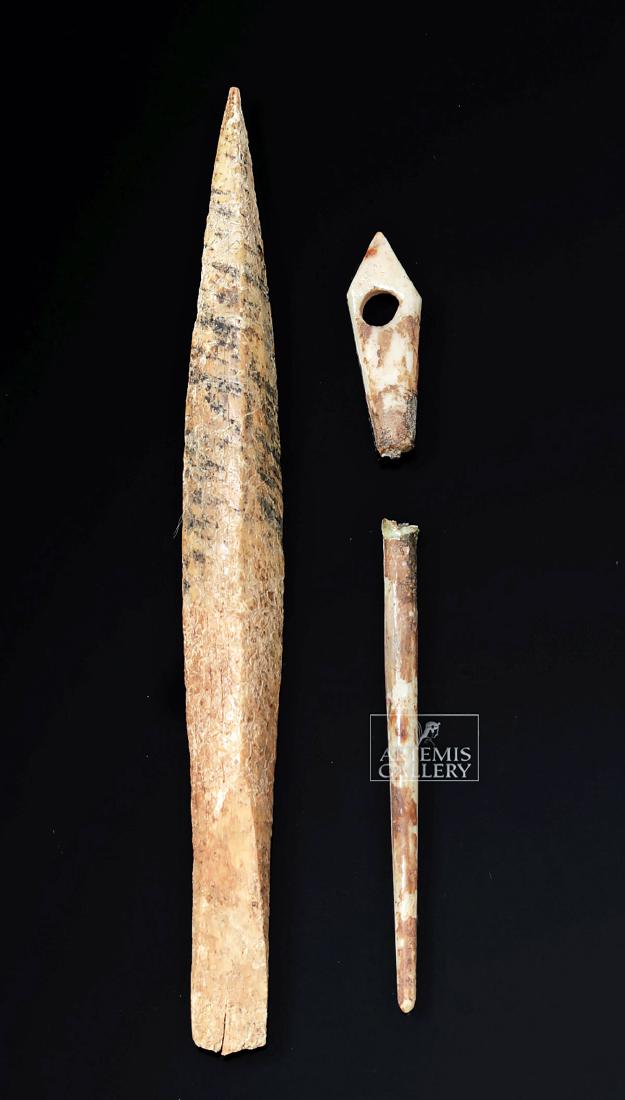Trio of Native American Bone Tools