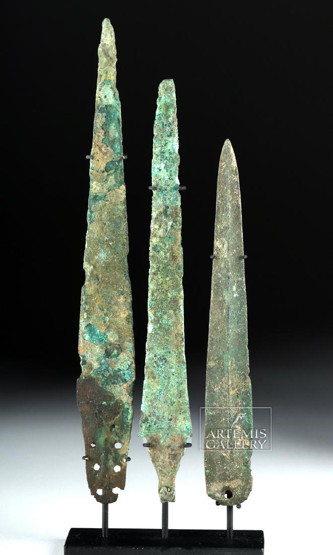 Lot of 3 Canaanite Bronze Dagger Blades