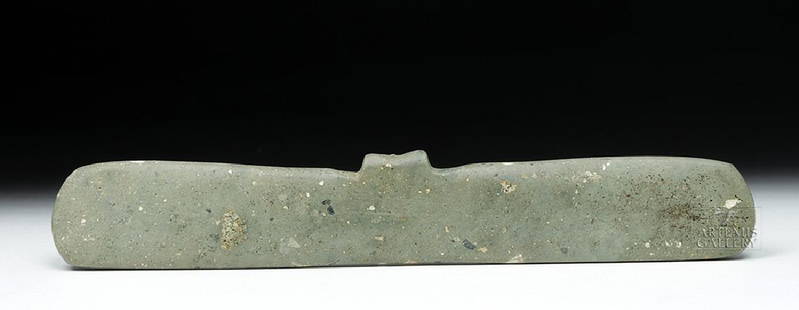 Columbian Tairona Green Stone Batwing Pectoral Pendant