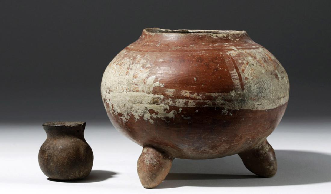 Two Mixtec Pottery Vessels - Tripod & Olla