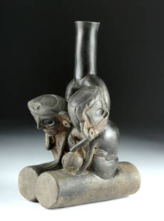 Rare Chavin Double Chambered Container