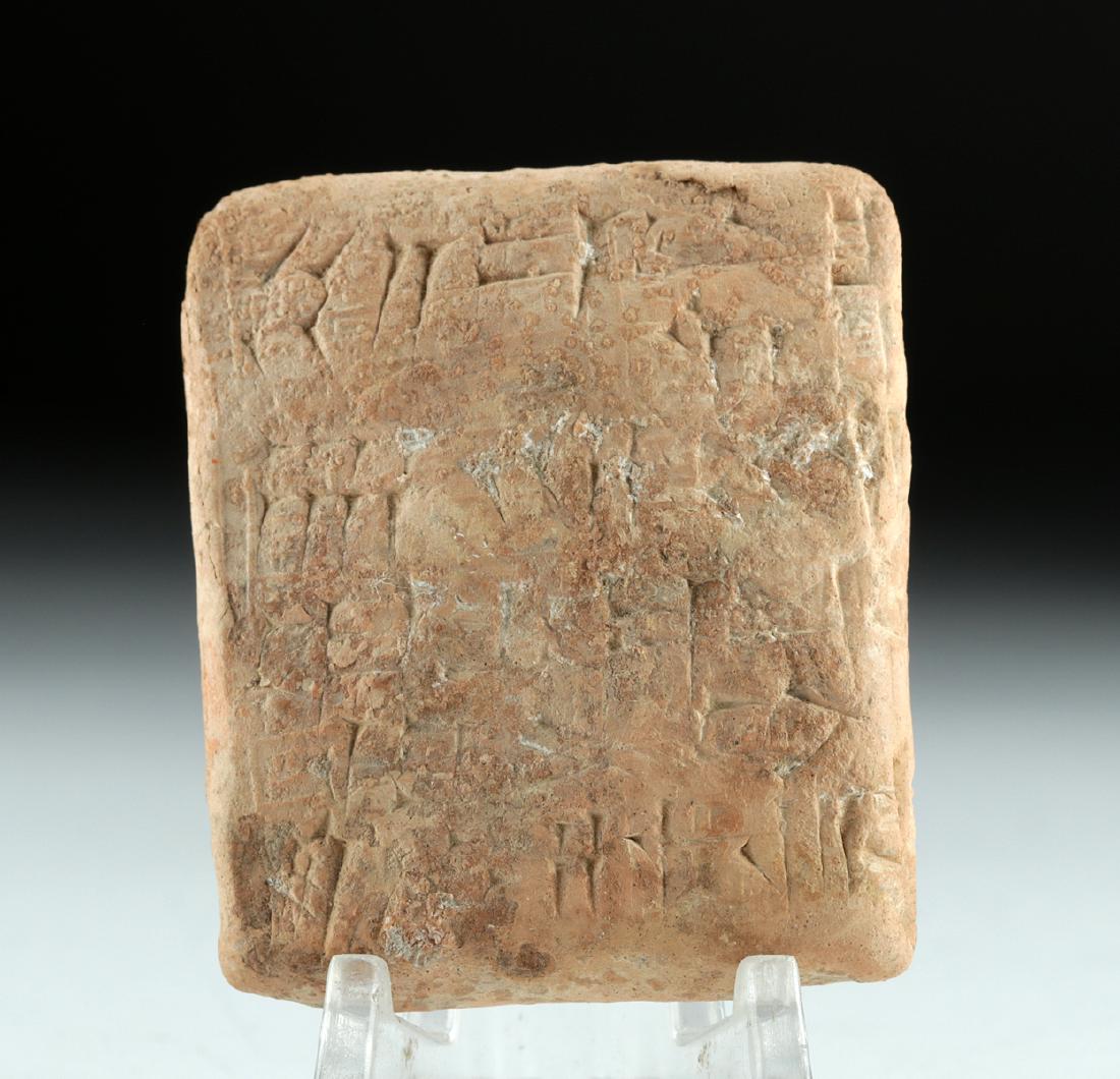 Translated Mesopotamian Clay Cuneiform Tablet