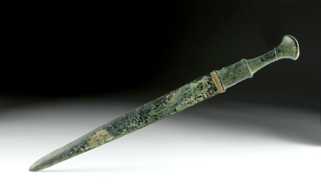 Luristan Bronze Short Sword w/ Crescent Handle
