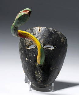 Early 20th C. Mexican Painted Festival Mask (tejoron)