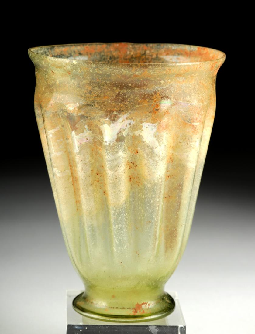Fabulous Roman Glass Goblet - Ribbed Form