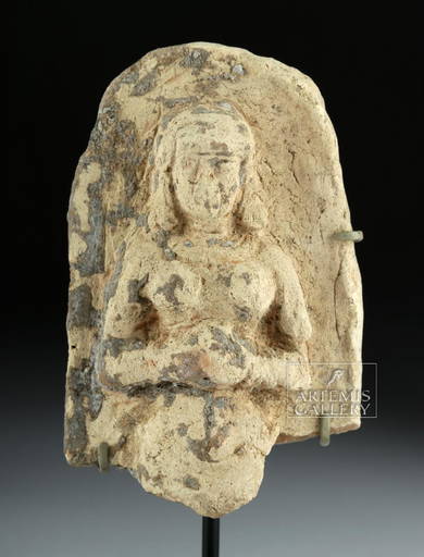 Ancient Sumerian Terracotta Plaque W/ Astarte