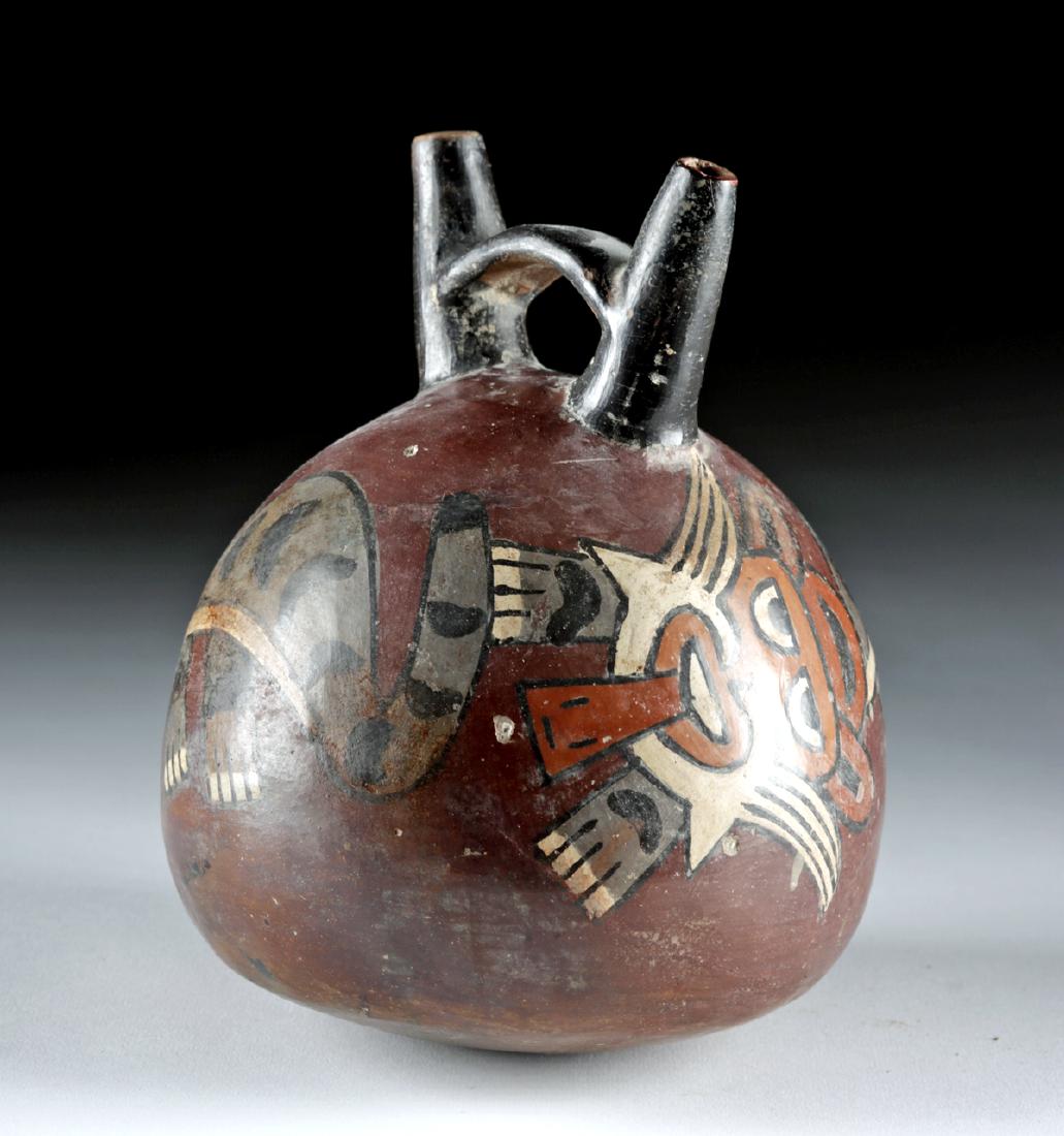Nazca Polychrome Stirrup Vessel