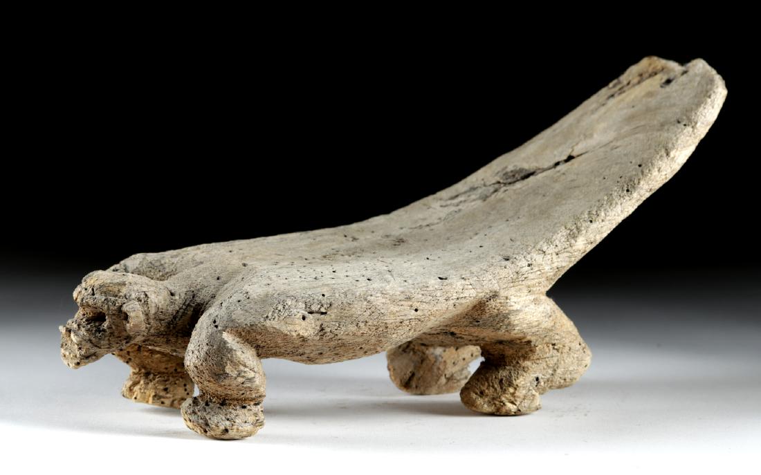 Rare Taino Wooden Anthropomorphic Duho Stool