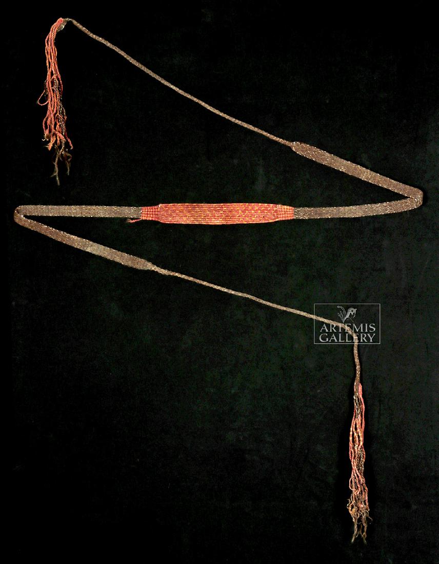 Rare Colorful Paracas Textile Tump Line