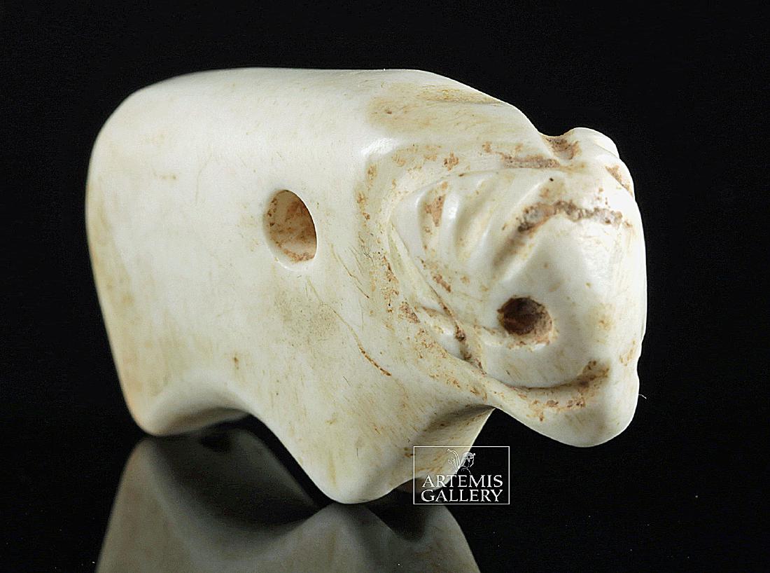 Sumerian White Stone Ram Amulet
