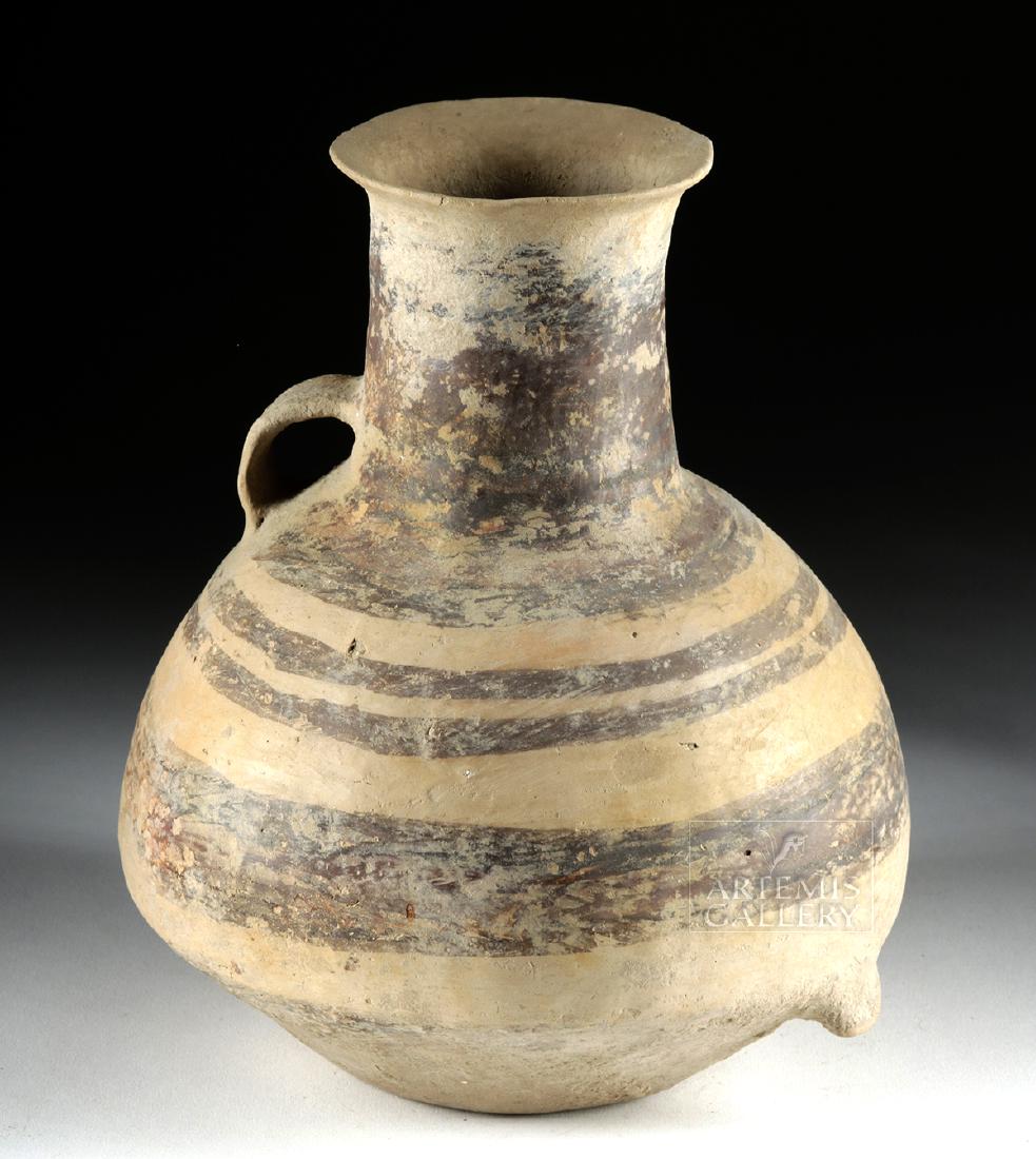 Chinese Neolithic Pottery Jug W/ Linear Decoration