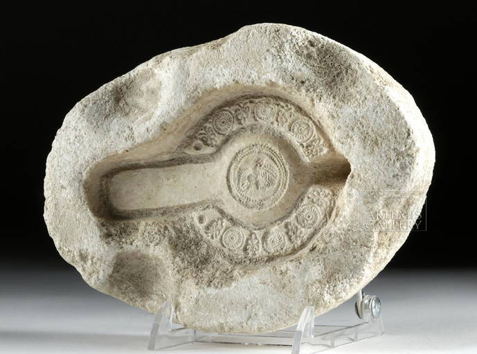 Roman Gypsum Oil Lamp Mold With Bust Of Empress