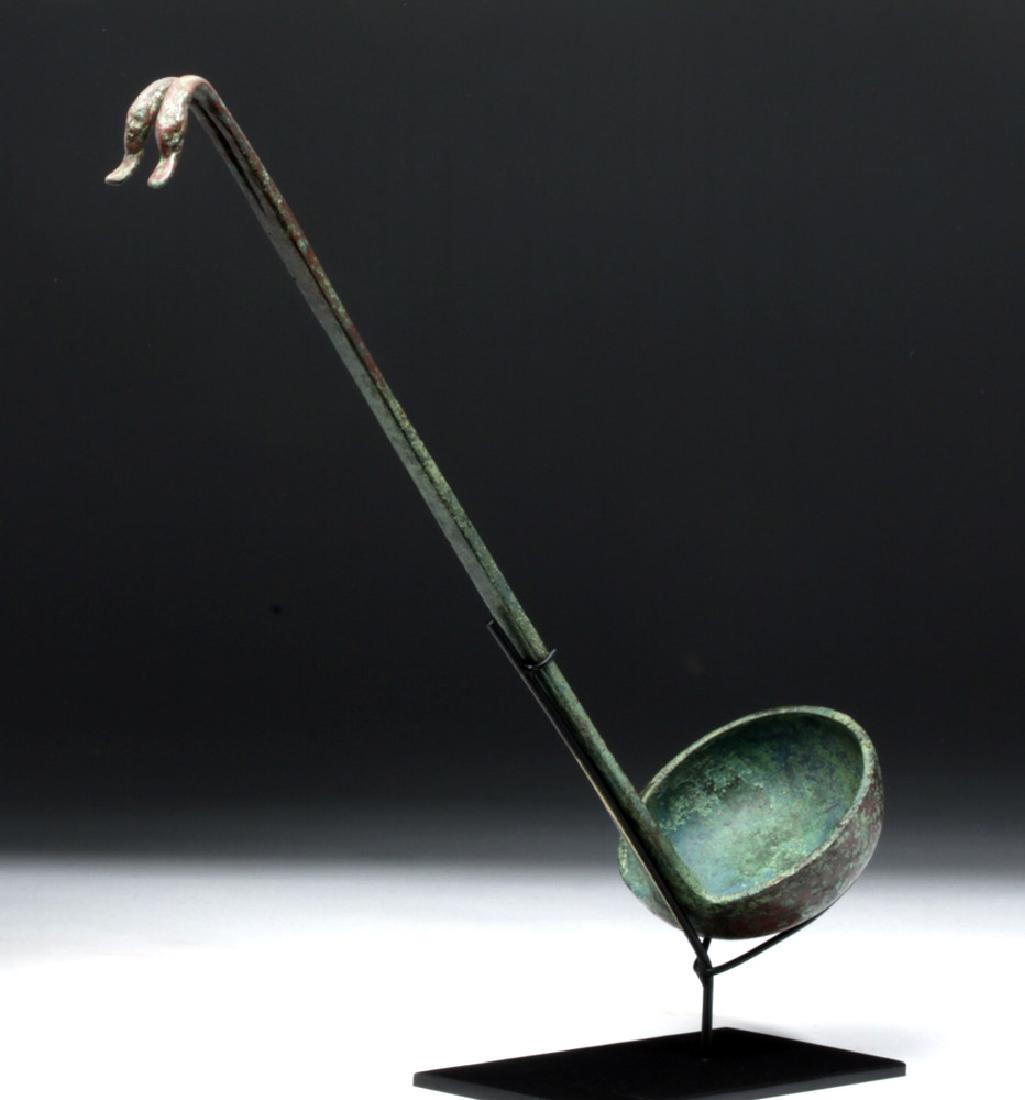 Etruscan Bronze Simpulum w/ Double Duck Head Terminals