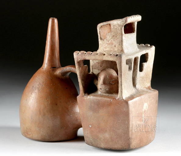 Viru Pottery Spouted Stirrup Vessel Ex Christie's