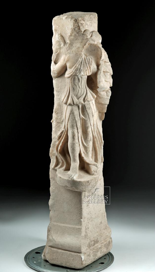 Roman Marble Garland Sarcophagus - Figure of Victory