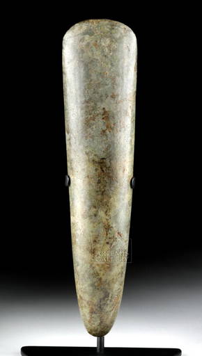 Fine Ceremonial Olmec Greenstone Celt