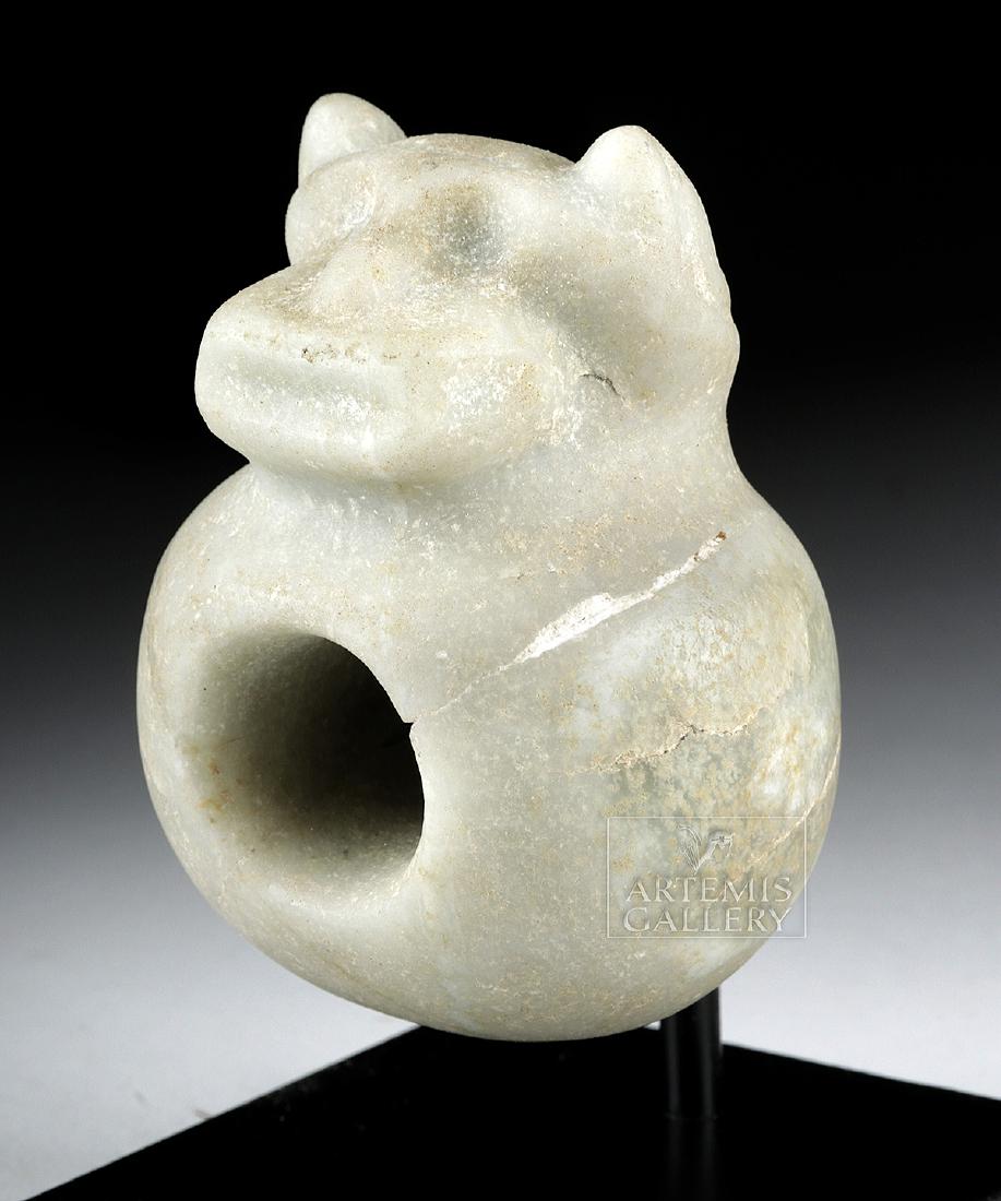 Costa Rican Stone Mace Head with Bat Face