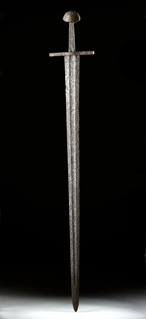 10th C. Viking Iron Sword Petersen Type X (Tested XRF)