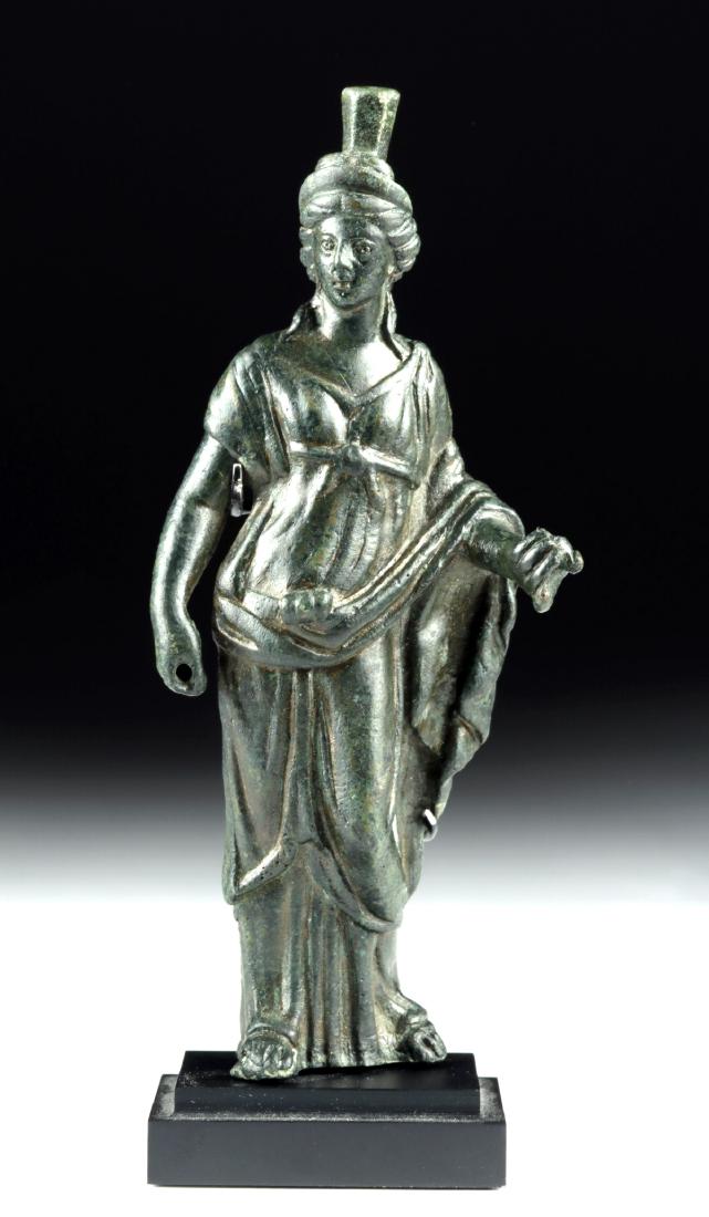 Roman Bronze Standing Goddess - Tyche Fortuna