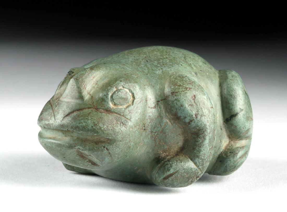 Rare Moche Greenstone Frog