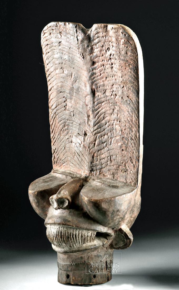 20th C. African Bamileke Batcham Wooden Helmet Mask - Apr 25, 2019 ...