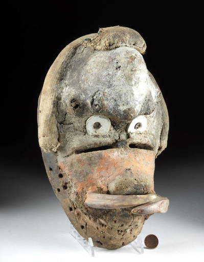 20th C. Dan Gere Wood & Textile Mask w/ Boar Tusks - Apr 25, 2019 ...