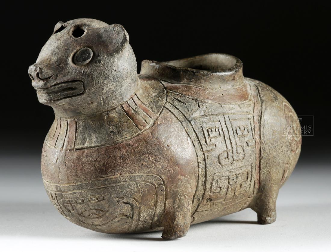 Chavin Pottery Animal Vessel - Portly Jaguar