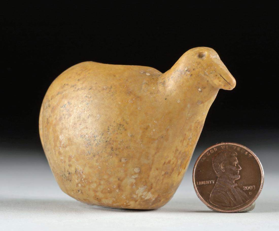 Rare Inca Stone Canopa w/ Bird Head