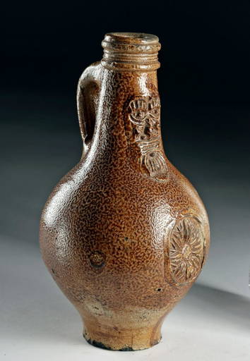 17th C. German Bellarmine Stoneware Bartmann Jug
