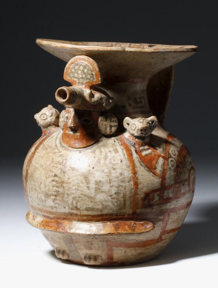 Recuay Pottery Jar - Royal Figure & Animals - Sep 05, 2019 | Artemis ...