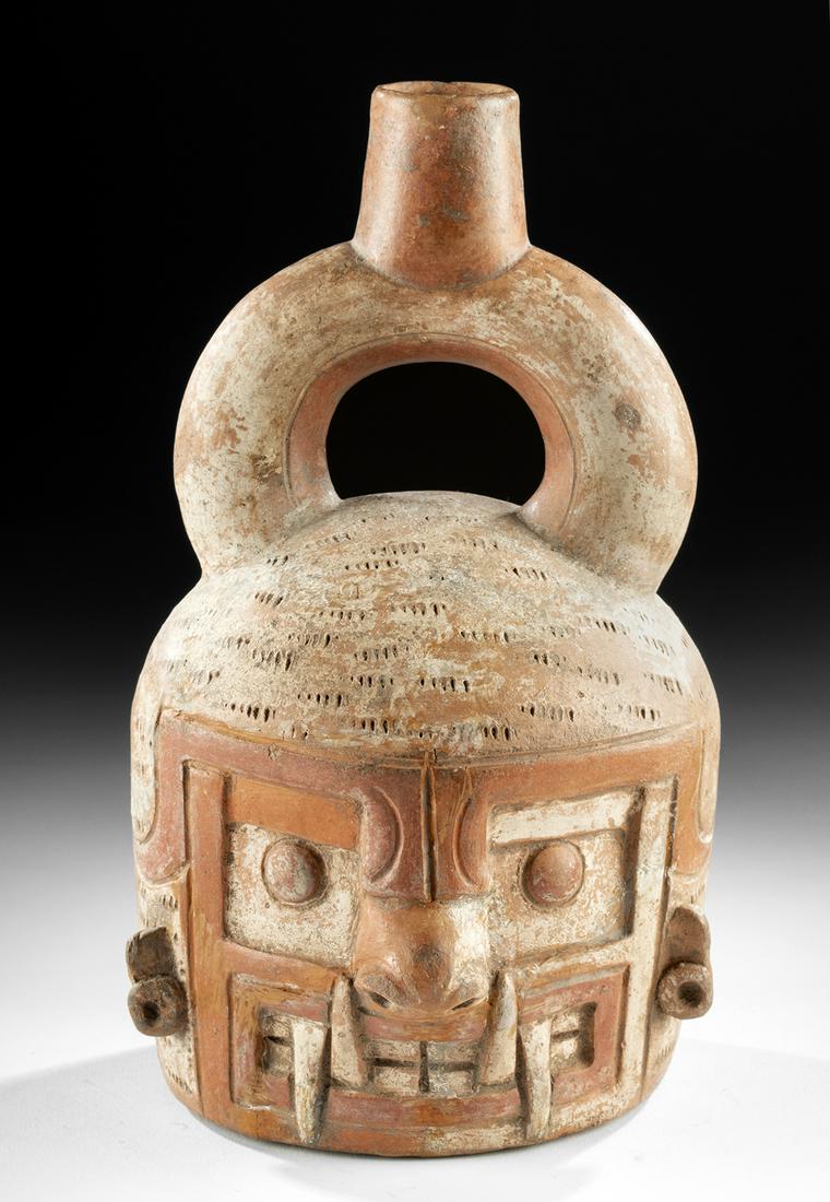 Chavin Bi-Chrome Stirrup Vessel of a Supernatural Deity - Oct 03, 2019 ...