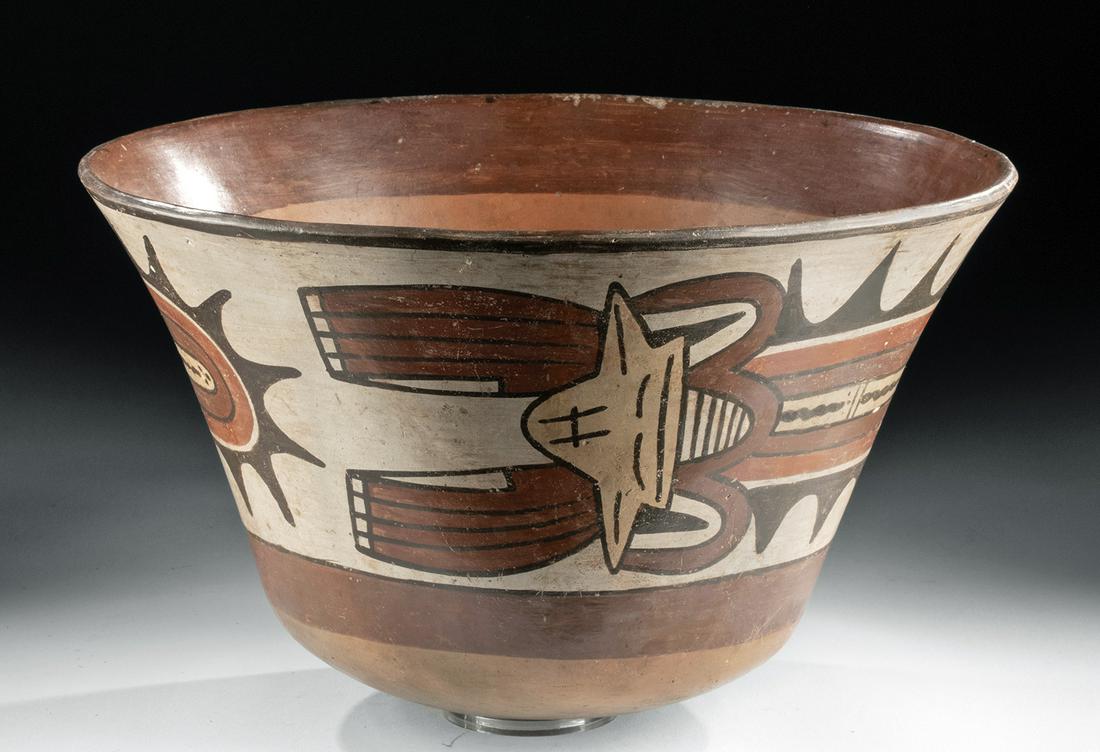 Huge Nazca Polychrome Olla - Serpent w/ Trophy Head - Oct 03, 2019 ...