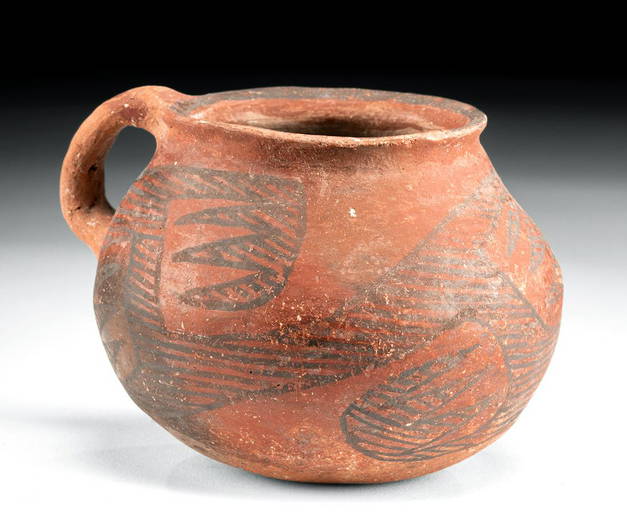 Ancestral Puebloan Puerco Pottery Mug With Handle