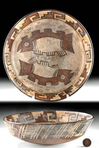Nazca Polychrome Bowl With Fish