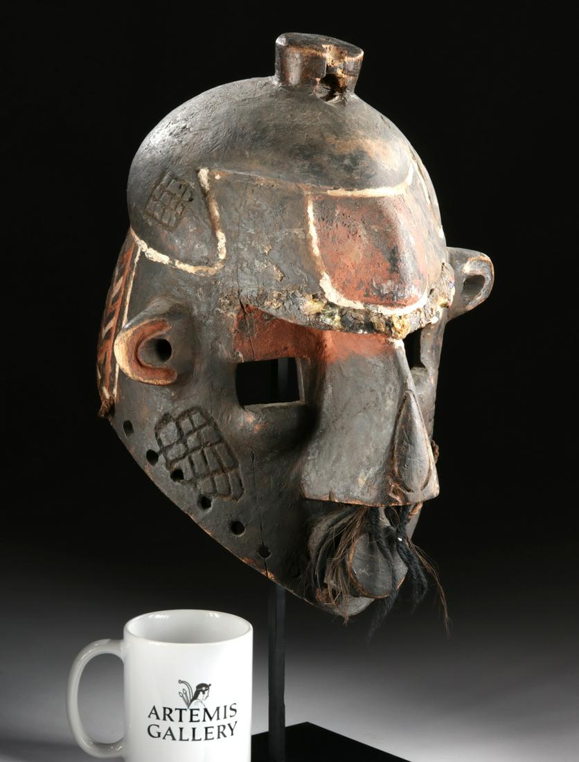 20th C. African Binji Wood Helmet Mask - Tshibangabanga - Jan 07, 2020 ...