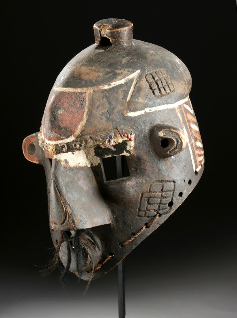 20th C. African Binji Wood Helmet Mask - Tshibangabanga - Jan 07, 2020 ...