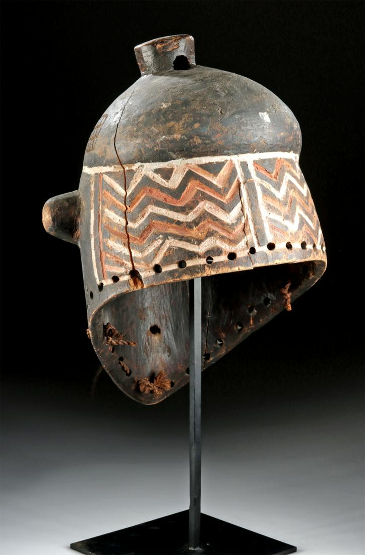 20th C. African Binji Wood Helmet Mask - Tshibangabanga - Jan 07, 2020 ...