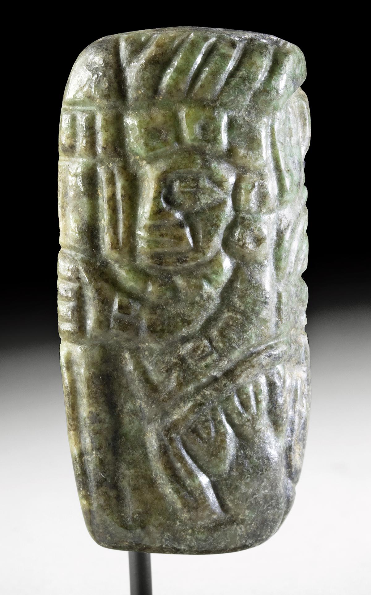 Finely Carved Maya Jade Pendant w/ Standing Warrior - Jan 30, 2020 ...