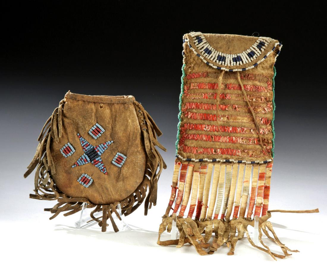 Two 19th C. Native American Beaded Leather Pouches - Jan 30, 2020 ...