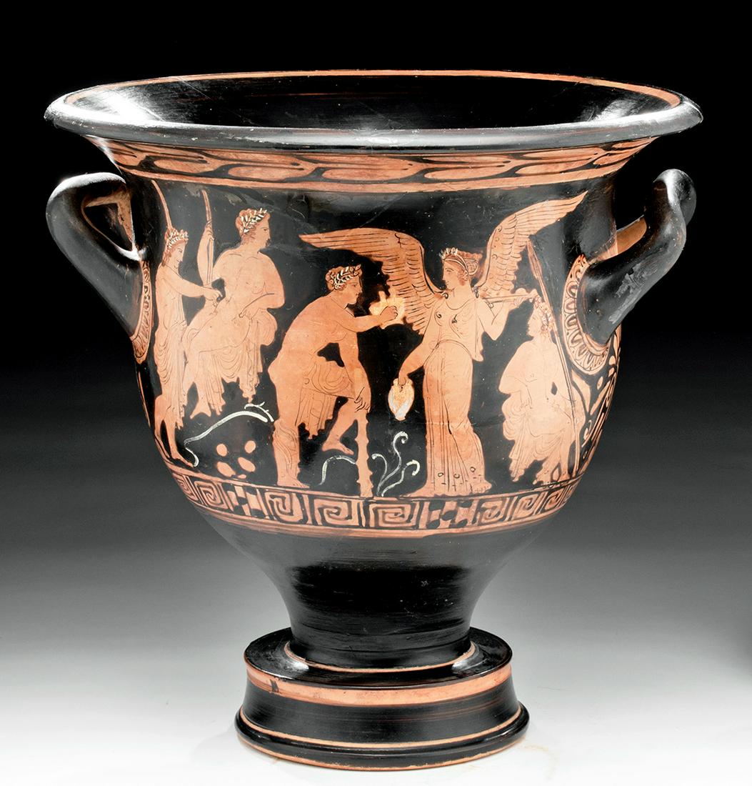 Greek Attic Red-Figure Bell Krater w/ Herakles & Nike - Feb 13, 2020 ...