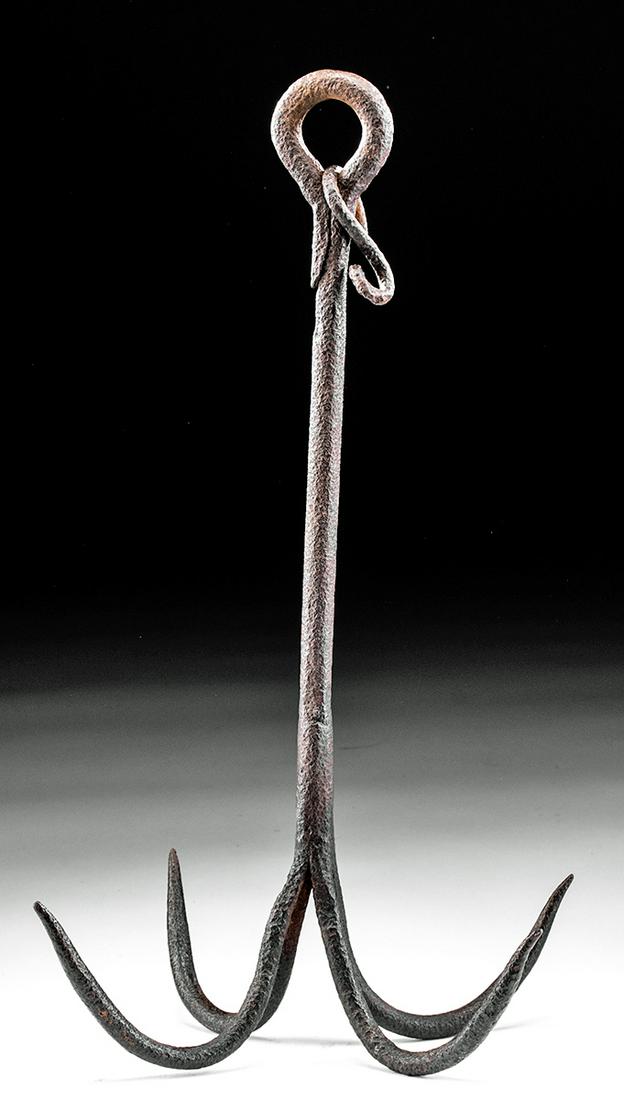 Japanese Edo Period Iron Grappling Hook - Kaginawa - Feb 20, 2020 ...