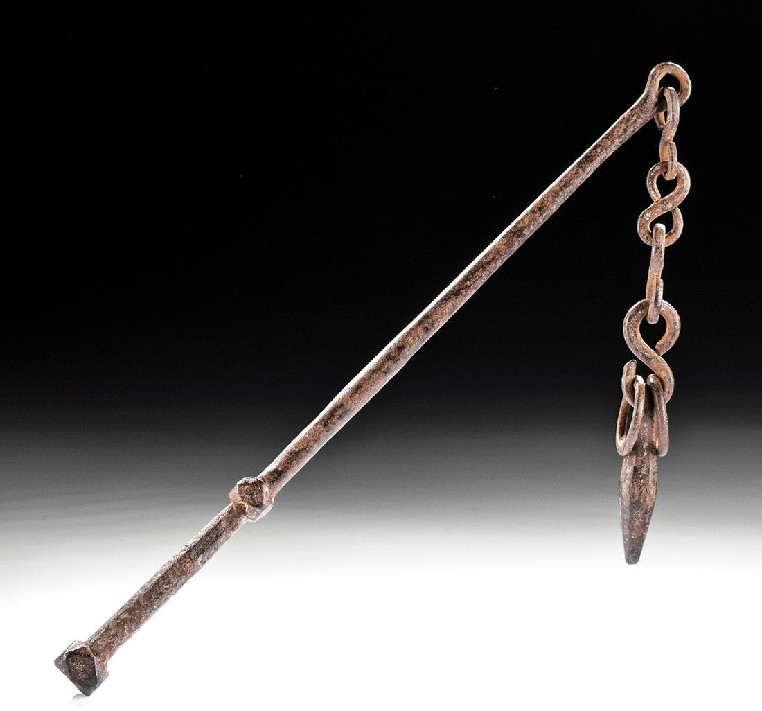19th C. Chinese Iron Flail w/ Wooden Handle - Feb 20, 2020 | Artemis ...