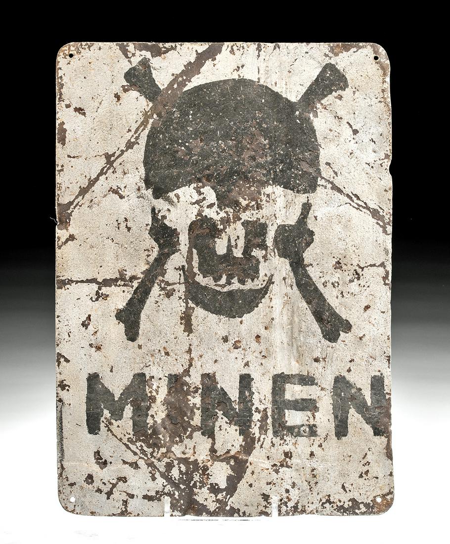 1960s West German Border Wall Metal Mine Warning Sign - Feb 20, 2020 ...