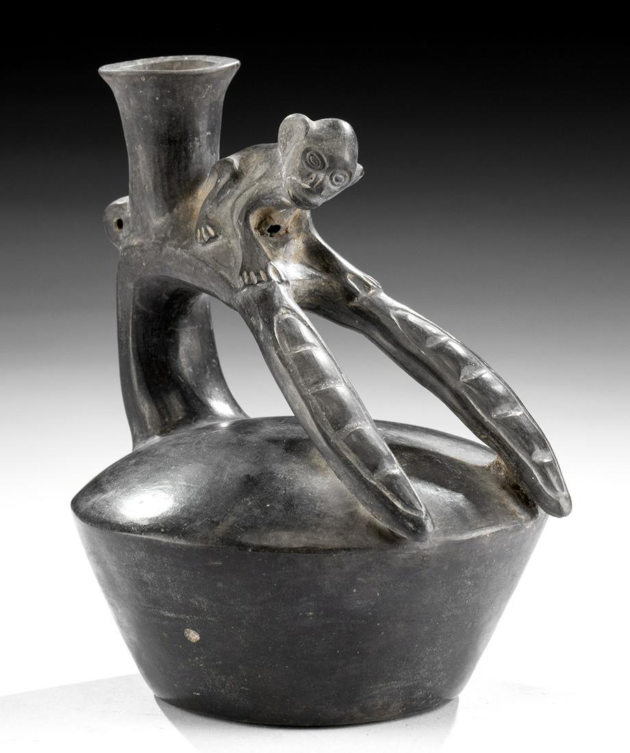 Inca Pottery Whistling Stirrup Vessel w/ Monkey - Mar 05, 2020 ...