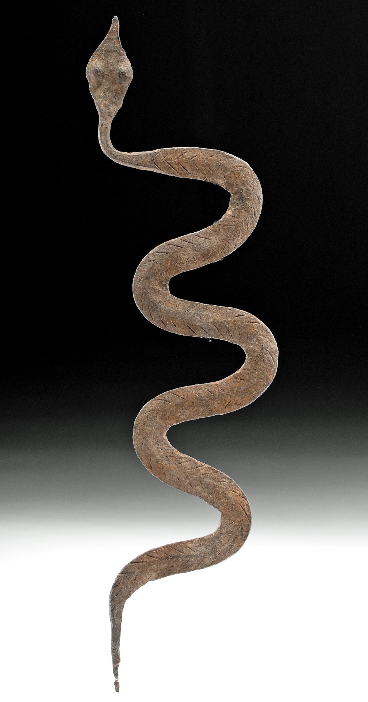 Early 20th C. African Lobi Iron Snake Currency - May 21, 2020 | Artemis ...