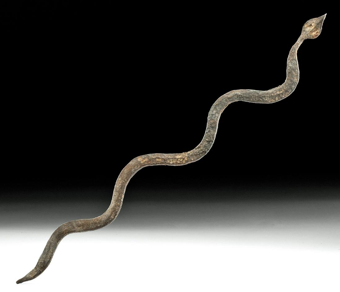Early 20th C. African Lobi Iron Snake Currency - May 21, 2020 | Artemis ...