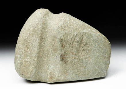 Large Prehistoric Native American Carved Stone, Grooved