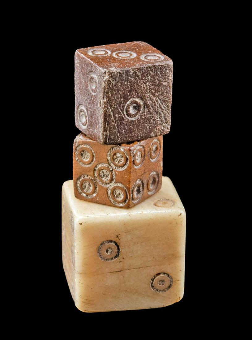Roman Bone Dice Group of 3 - Dec 17, 2020 | Artemis Gallery in CO