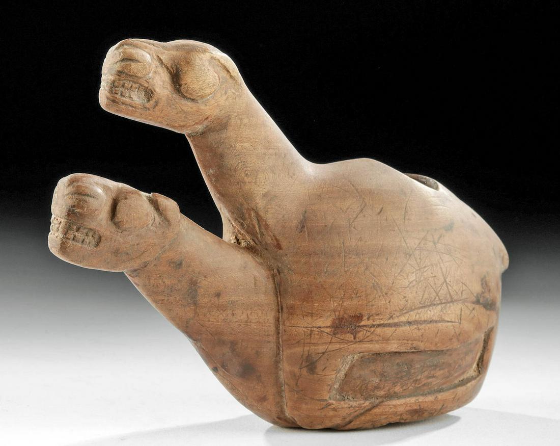 Rare Inca Wood Canopa - Mating Llamas | Barnebys